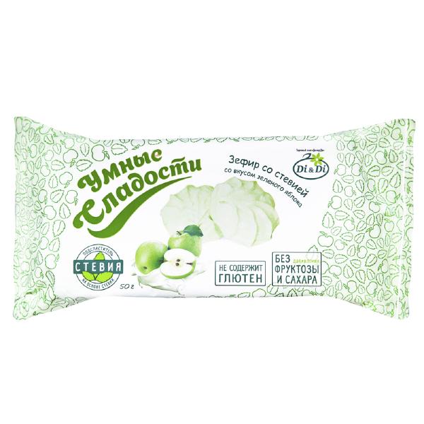 Зефир «Умные сладости» зеленое яблоко со стевией, Di&Di, 50г купить в ...