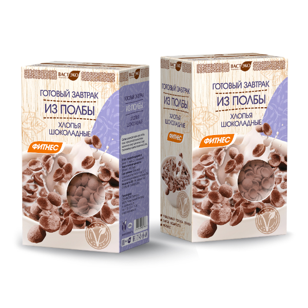 Диетический готовый завтрак из полбы шоколадные хлопья ВАСТЭКО купить в ...