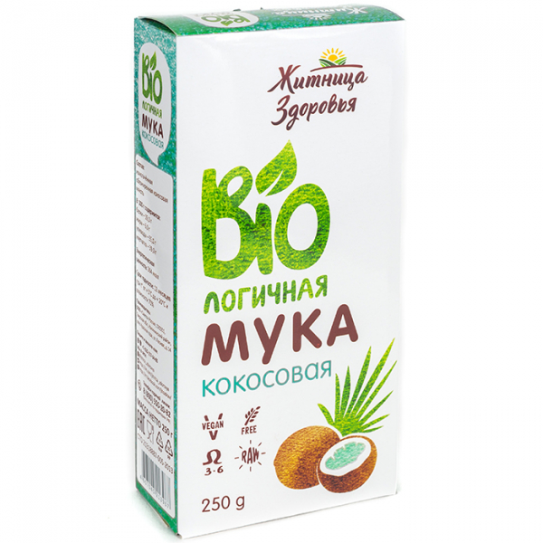 Мука кокосовая "Житница здоровья", 250 гр, купить - Ecotopia.ru